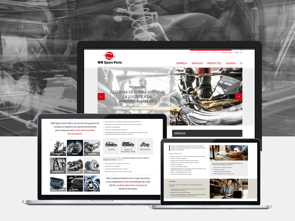 Disseny Web WM Spare Parts Website - Dommia