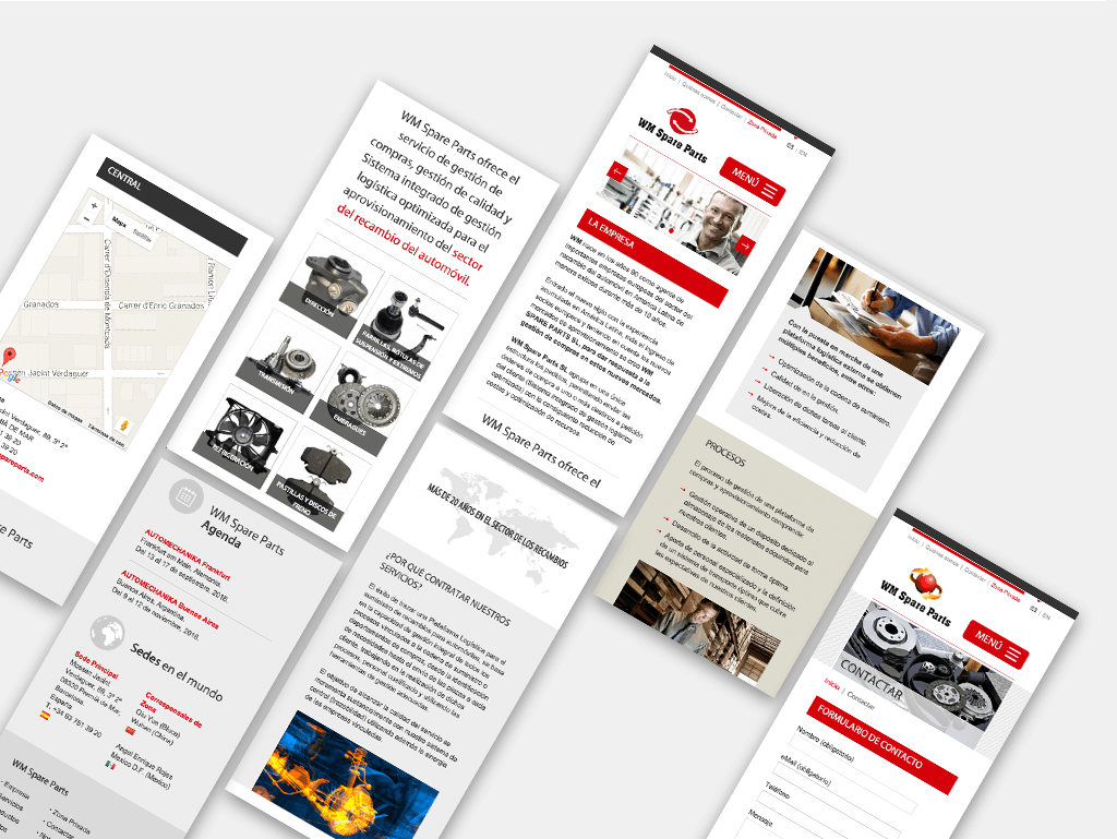Disseny Web WM Spare Parts Website - Dommia